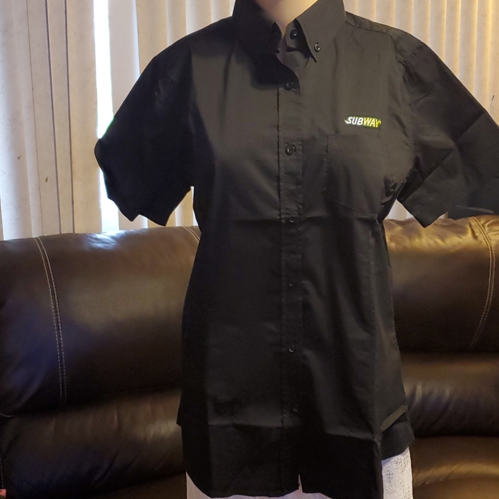 Subway New Official Employee Subway Button Up Shirt Xs - Gem